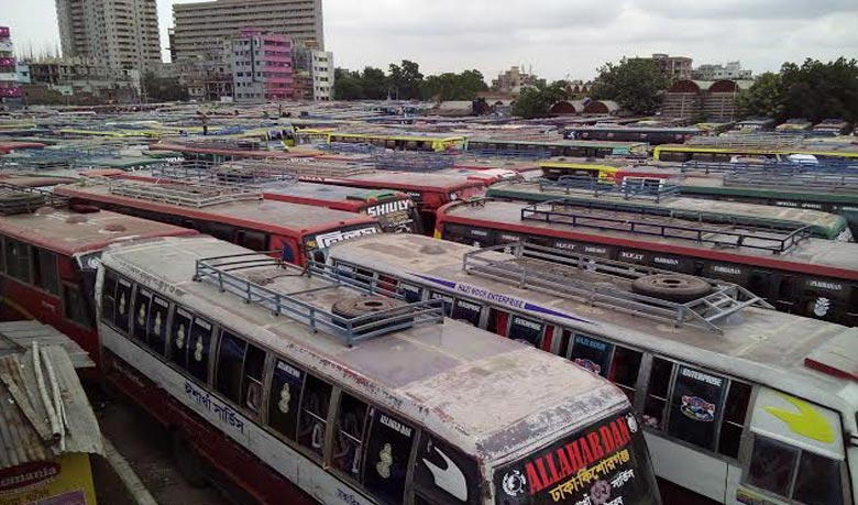Bus service halted in Saydabad