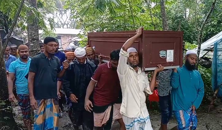 সৌদি আরবে নিহতের ১৫ দিন পর প্রবাসীর লাশ দেশে, শোকের মাতম