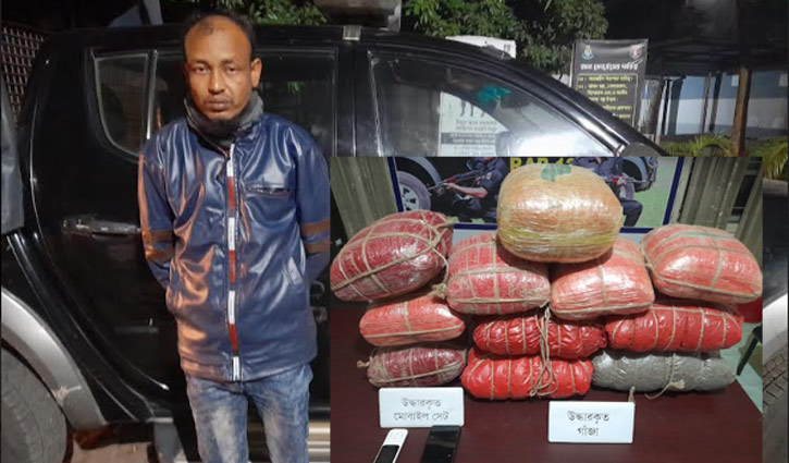 বগুড়ায় একমণ গাঁজাসহ ট্রাকচালক আটক