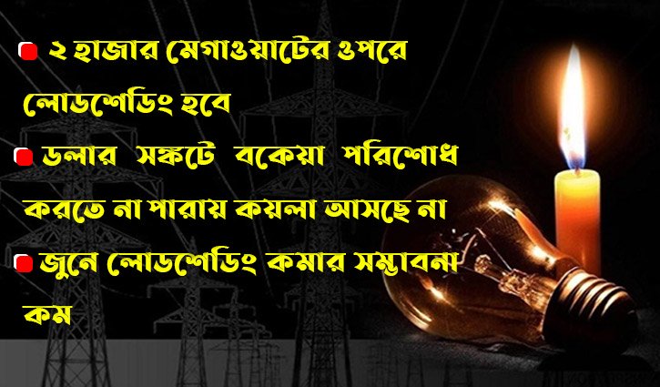 No alternative solution except load shedding now