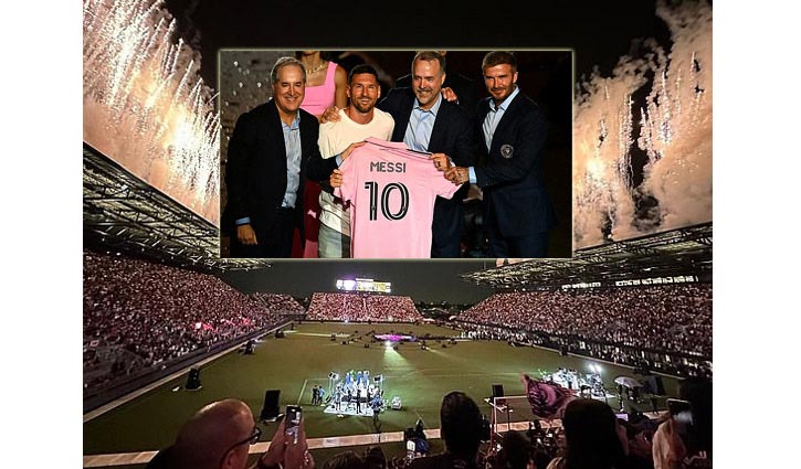 Inter Miami unveil Argentina forward to sold-out crowd